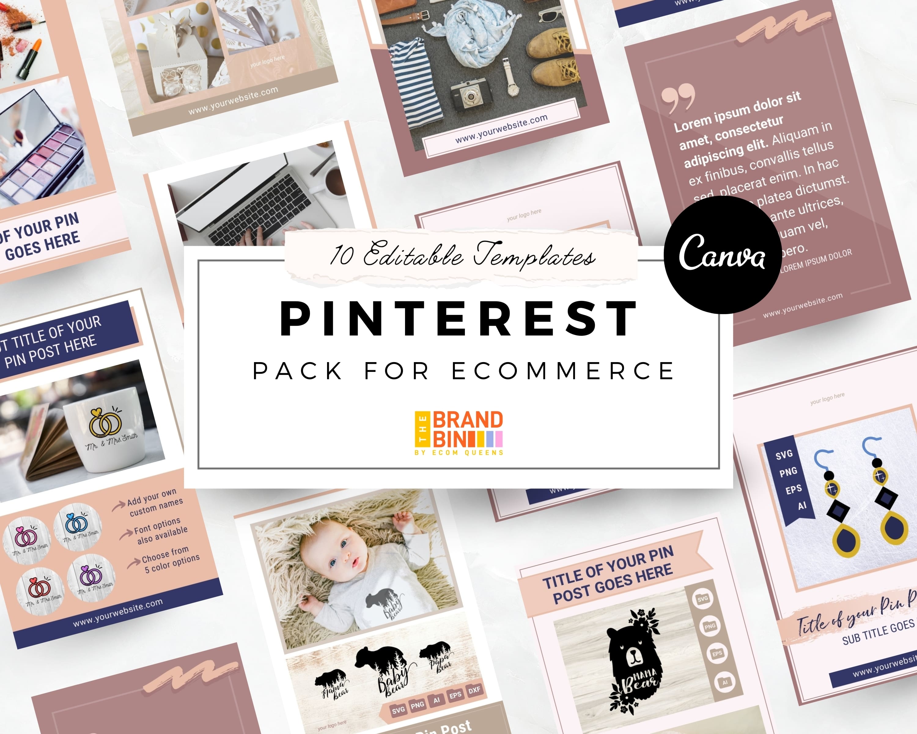 Pinterest Template Pack for eCommerce Sellers – The Brand Bin