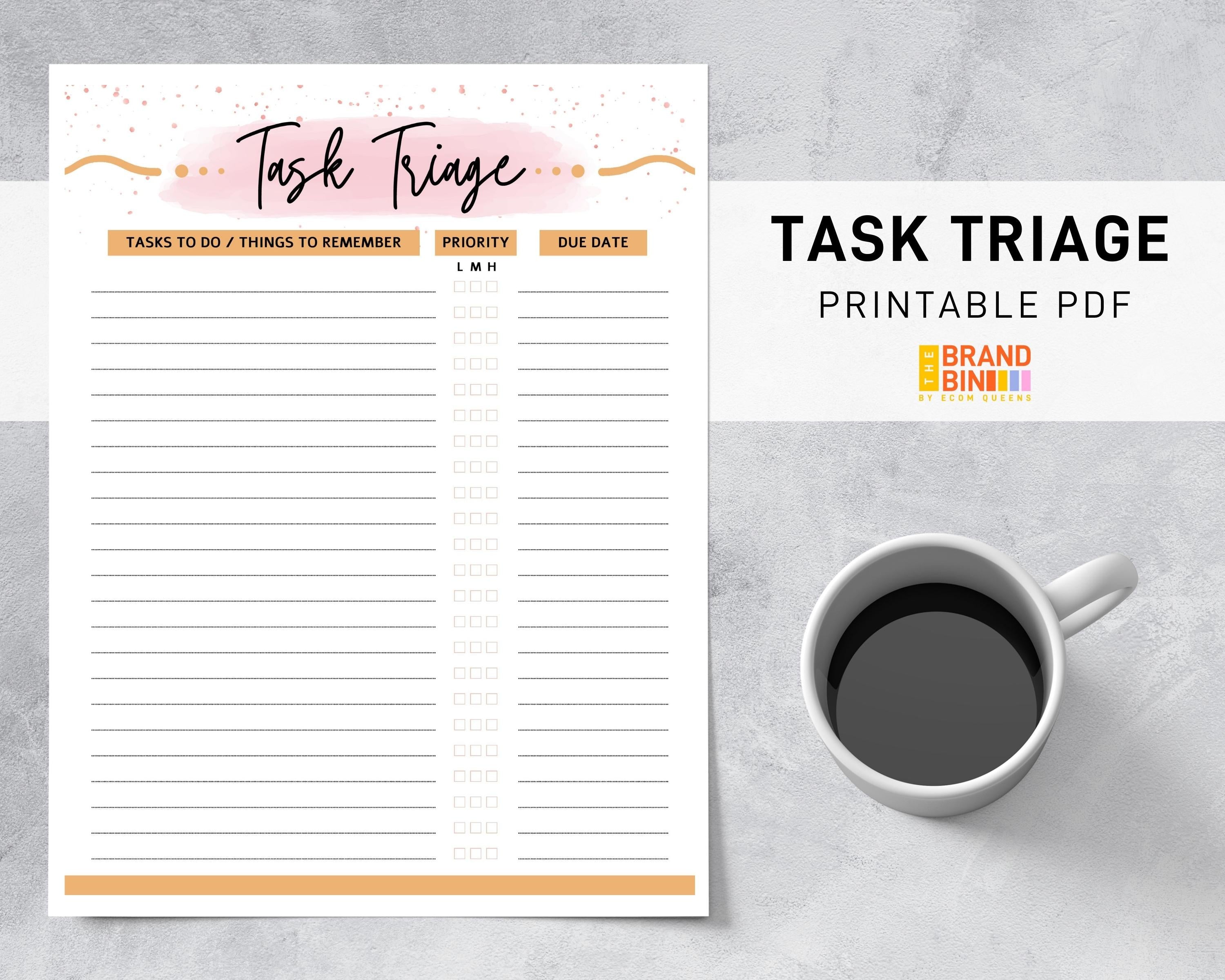 Task Triage Printable – The Brand Bin