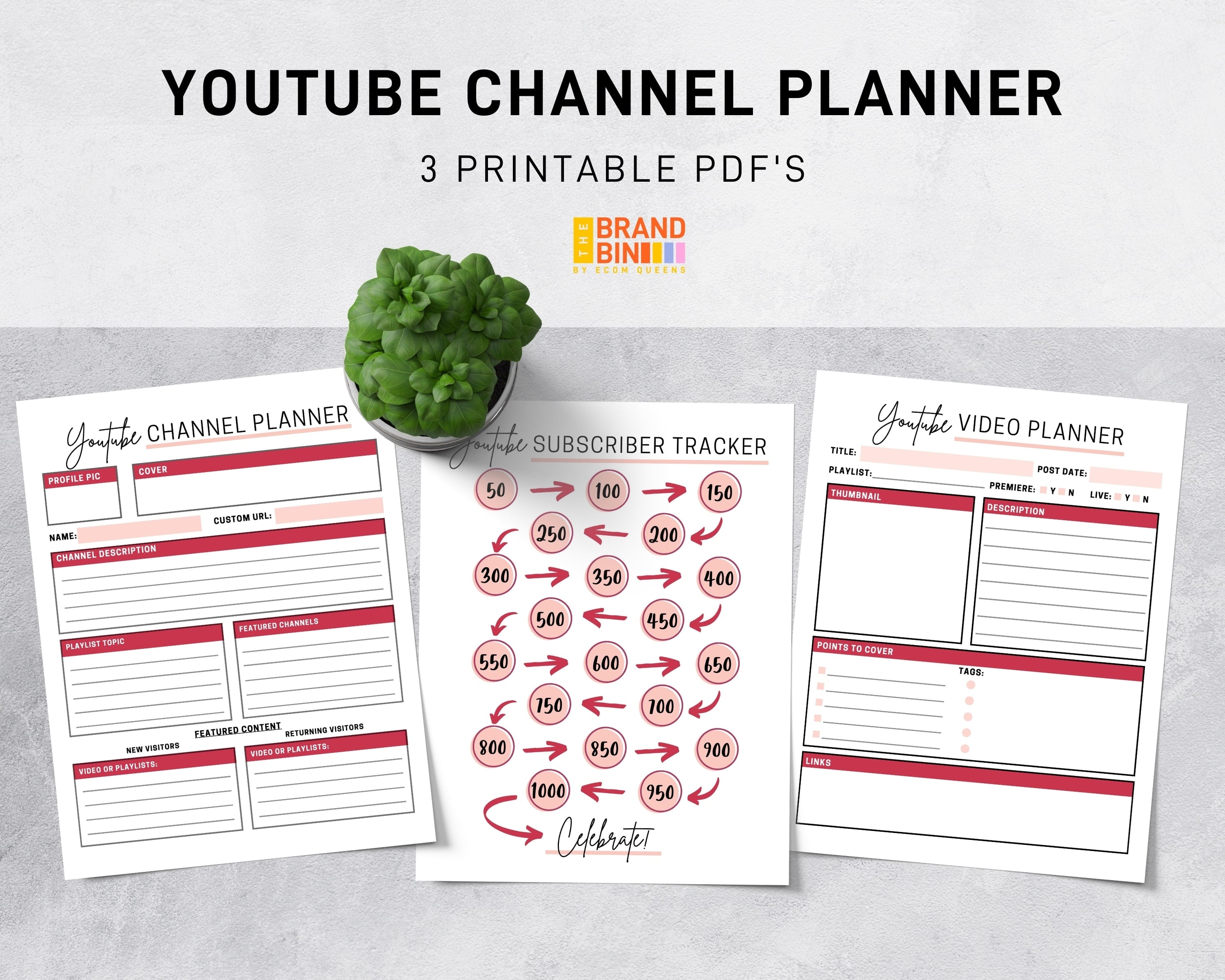 YouTube Channel Printable – The Brand Bin